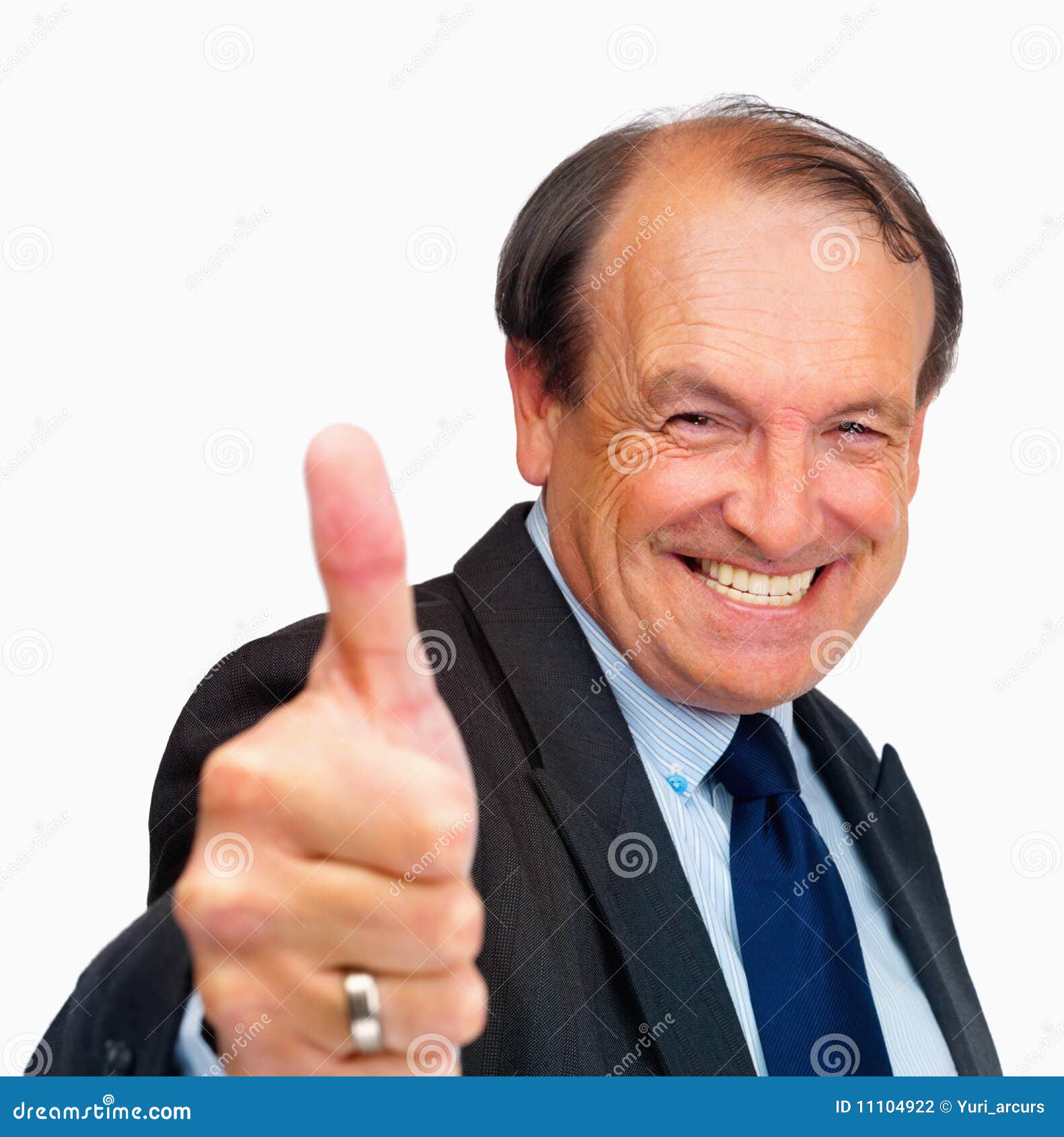 Business Man Showing a Success Sign Stock Photo - Image of male ...