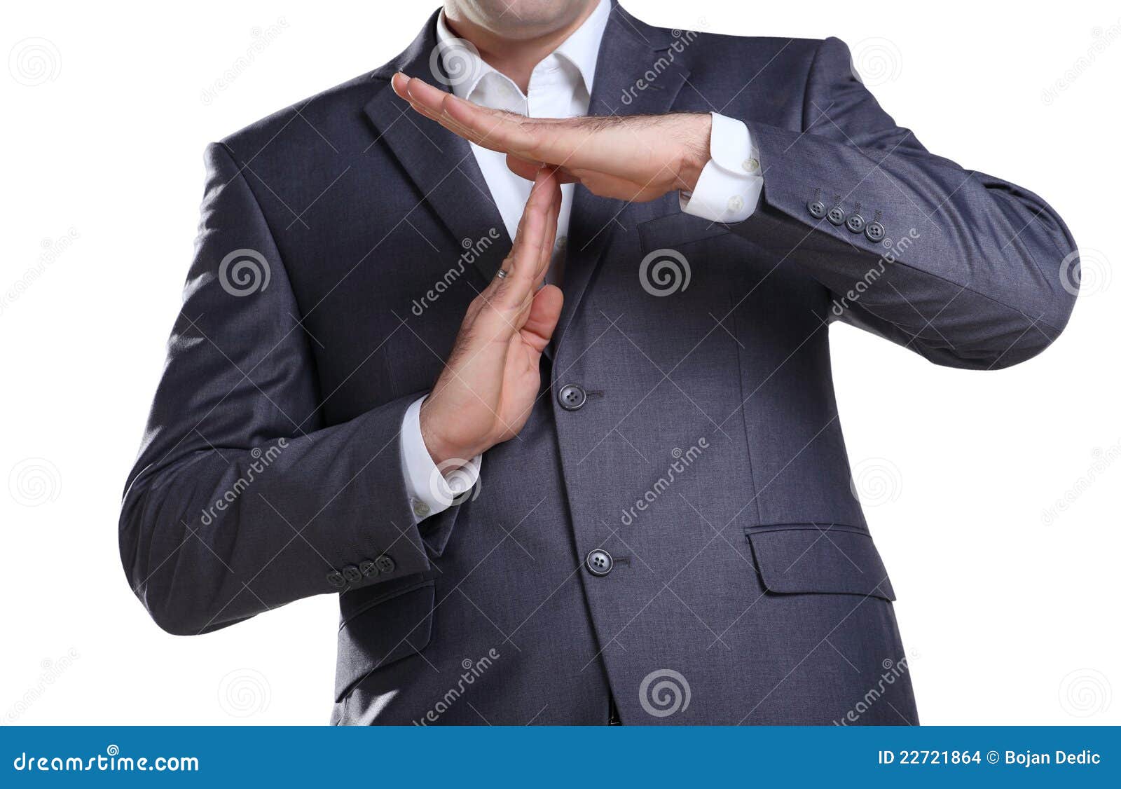 Business Man Showing Time Out Sign Stock Photo - Image of sign ...