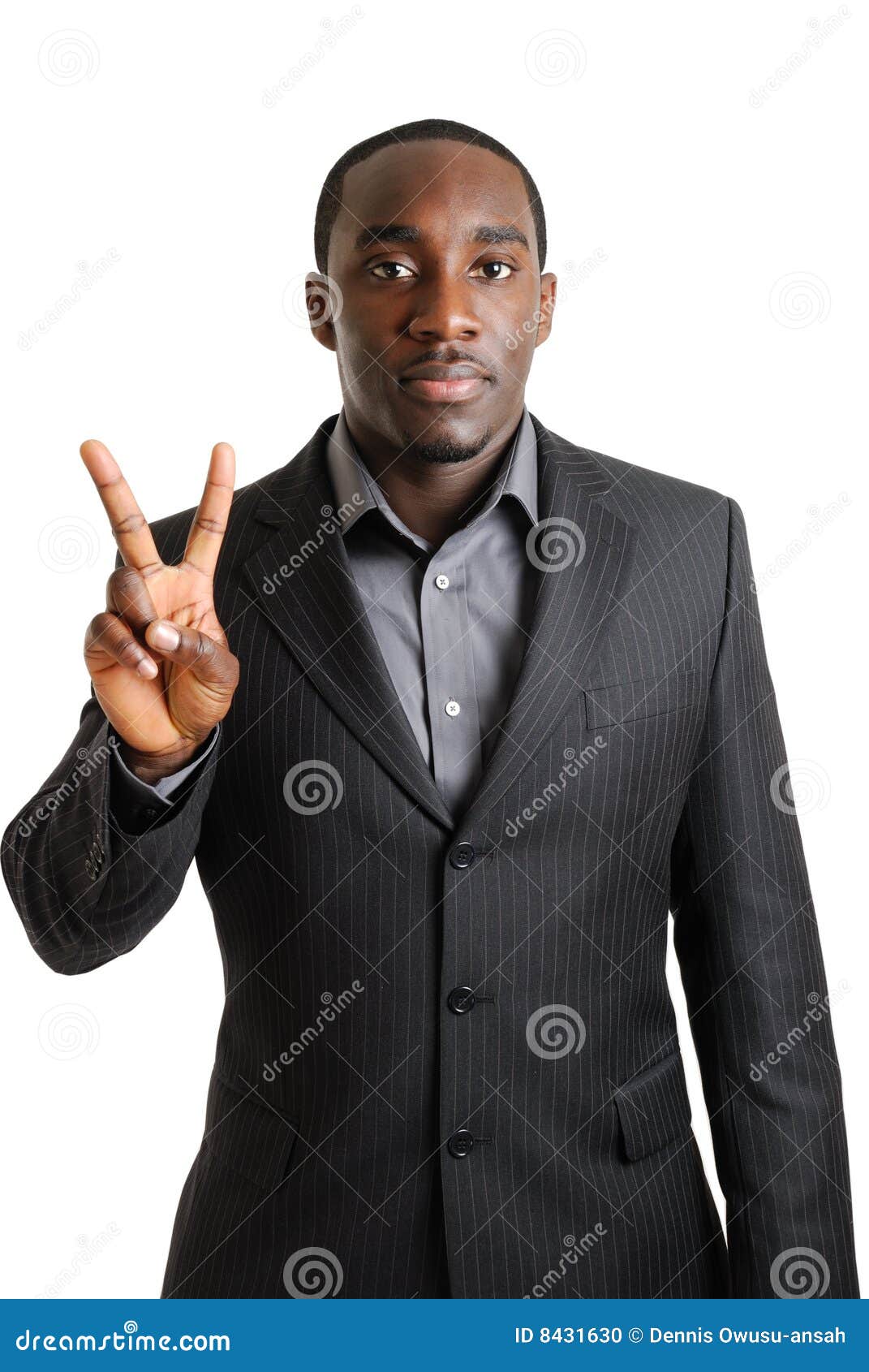 Business Man Showing Two Fingers Stock Photo - Image of adult, black ... Business Man Showing Two Fingers Stock Photo - Image of adult, black ...