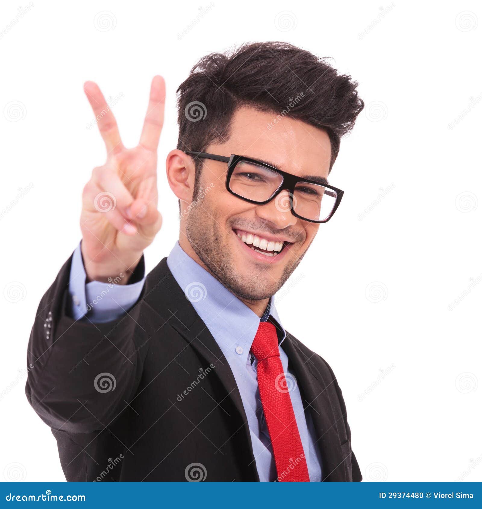 4,751 Happy Confident Man Showing Peace Victory Sign Photos - Free ...