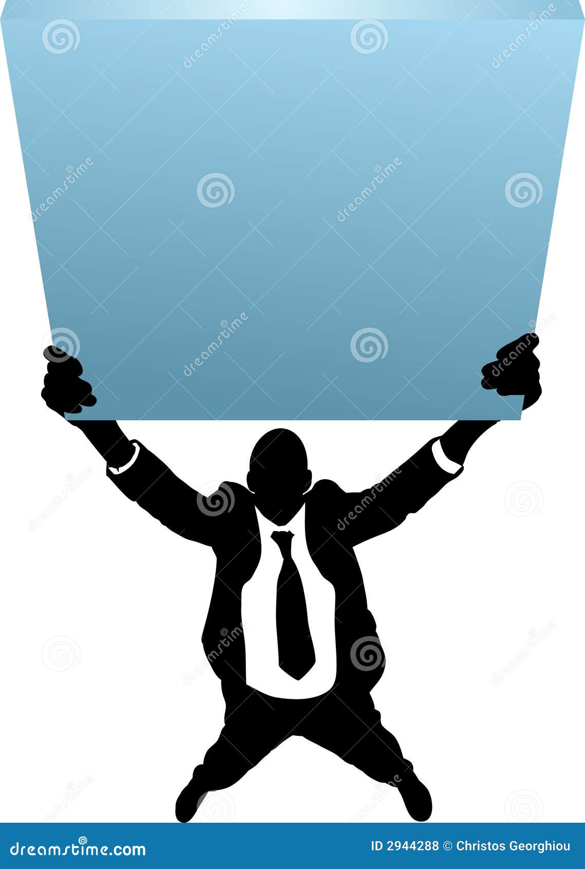 Business man with sign stock vector. Illustration of business - 2944288