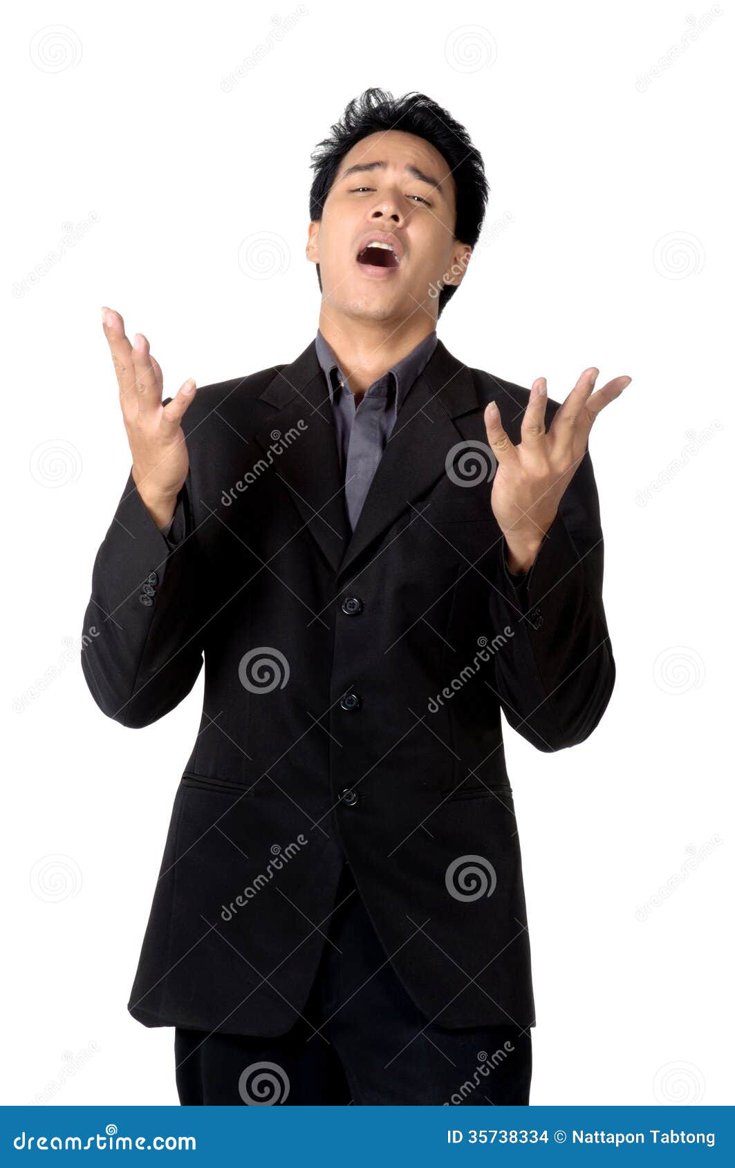 Business Man Sign Disappointed Stock Photo - Image of smart, expression ...