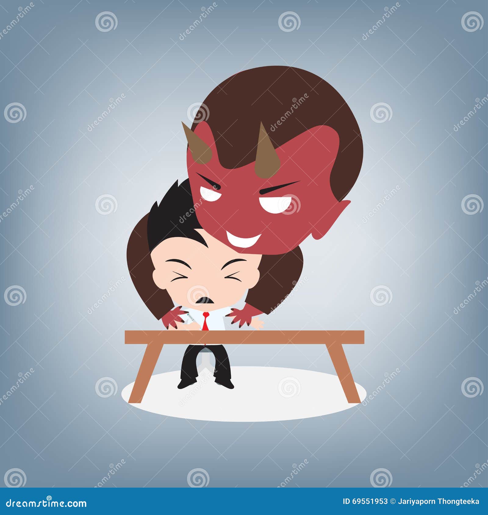 Contract With Devil Flat Vector Illustration. Signing Agreement With ...