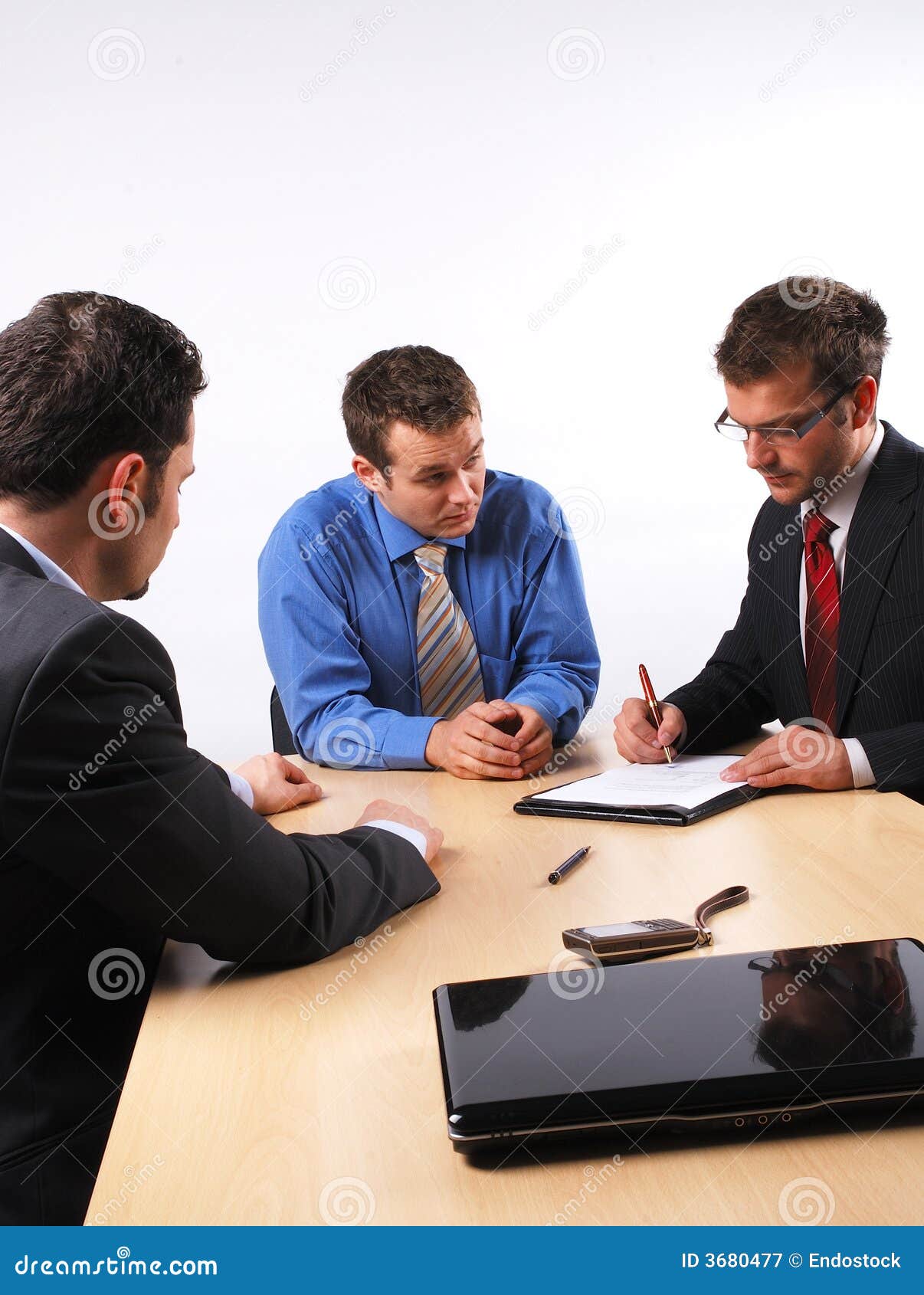Business Man Signing a Contract Stock Image - Image of computer, audit ...