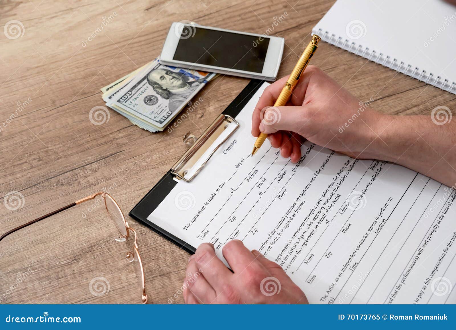 Business Man Signing Contract Stock Image - Image of document, closeup ...