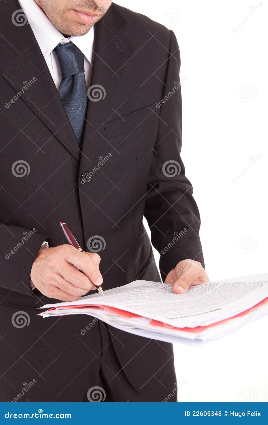 Business Man Signing Document Stock Photo - Image of caucasian ...