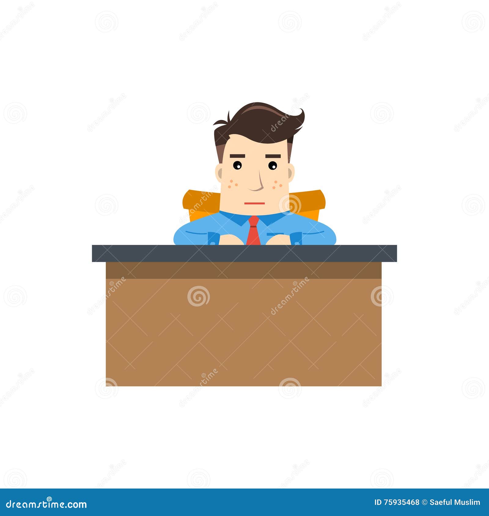 Business man silent stock illustration. Illustration of person - 75935468