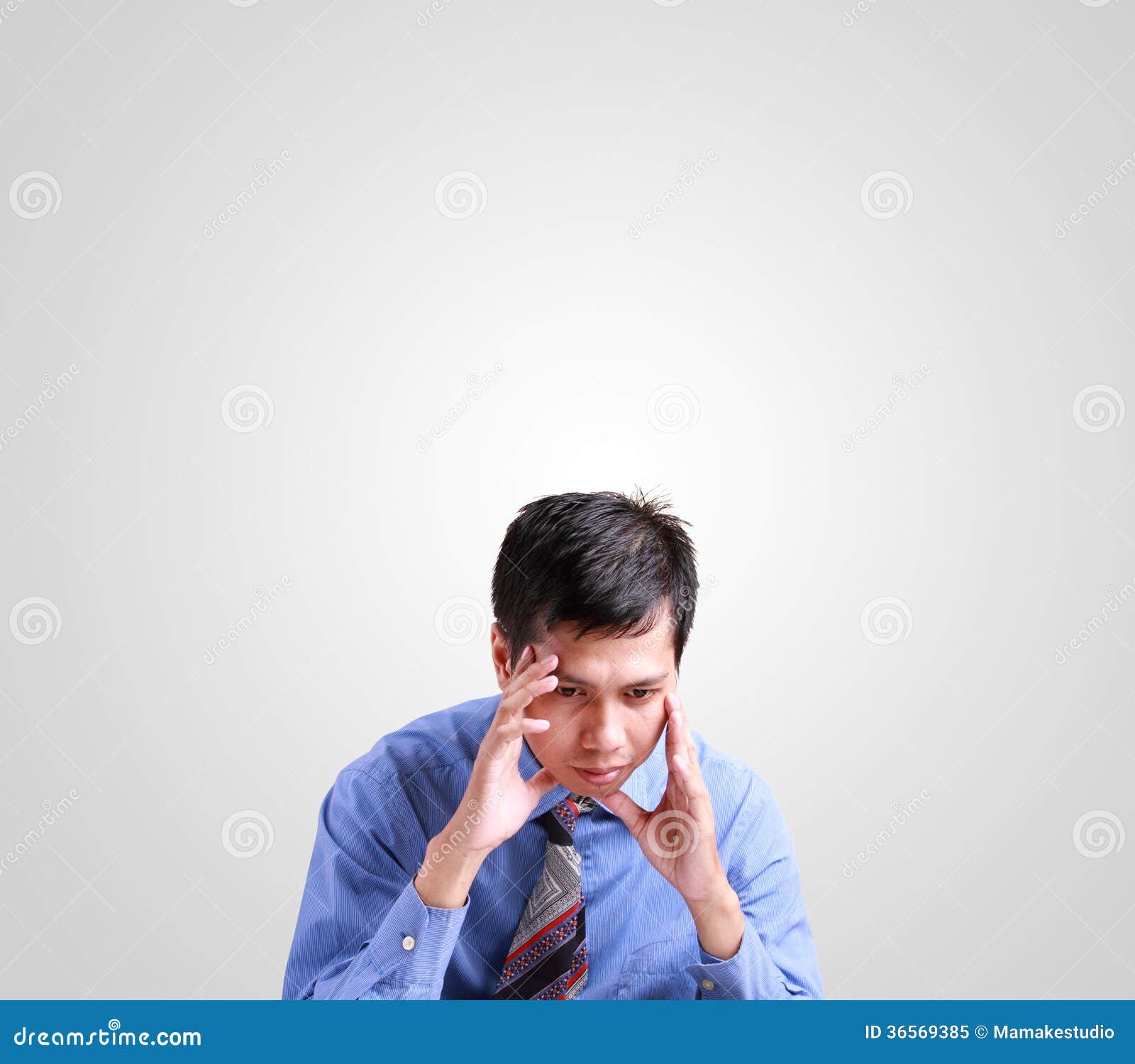 Business Man Sit and Thinking Stock Image - Image of confident ...