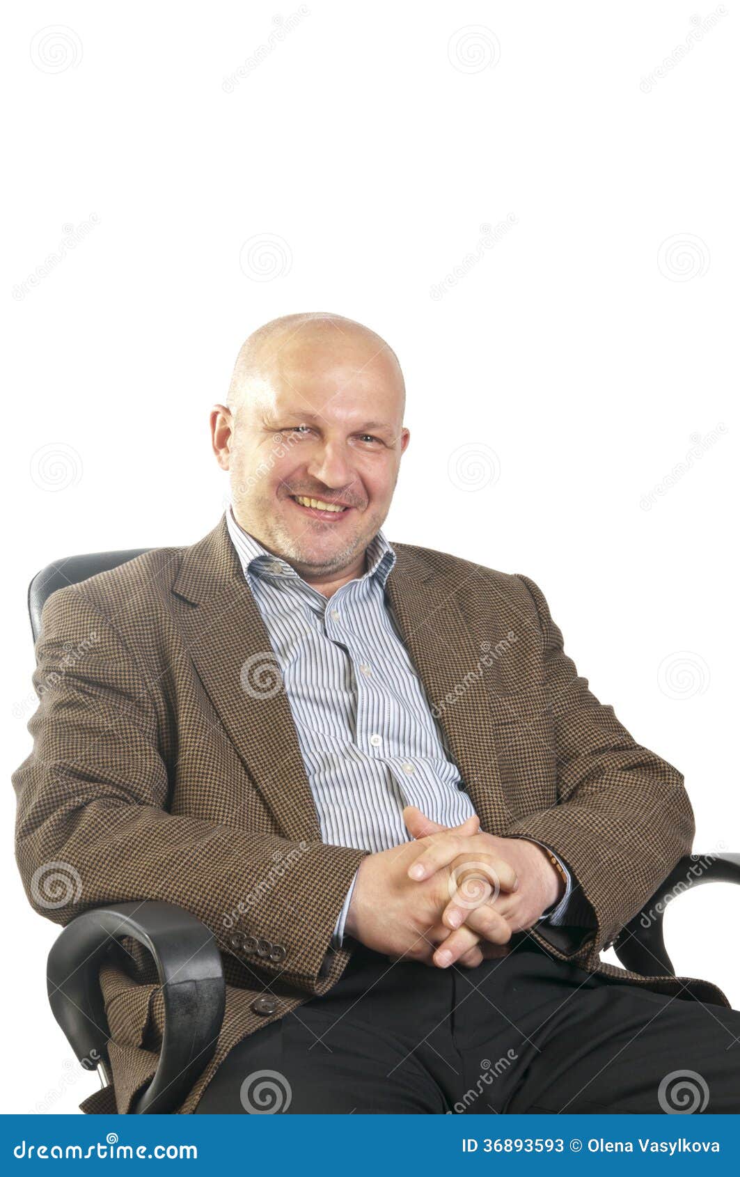 Business Man Sitting on a Chair Stock Image - Image of copy, overworked ...