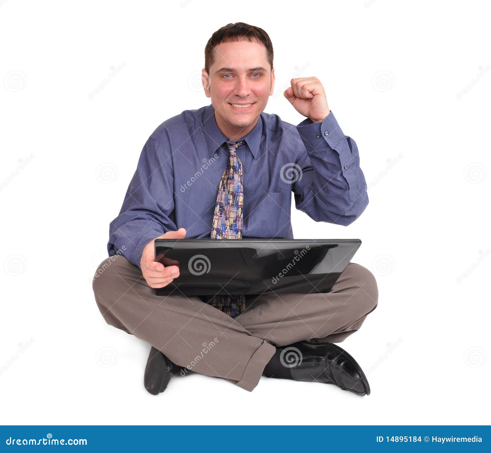Business Man Sitting with Laptop Stock Photo - Image of cyberspace ...