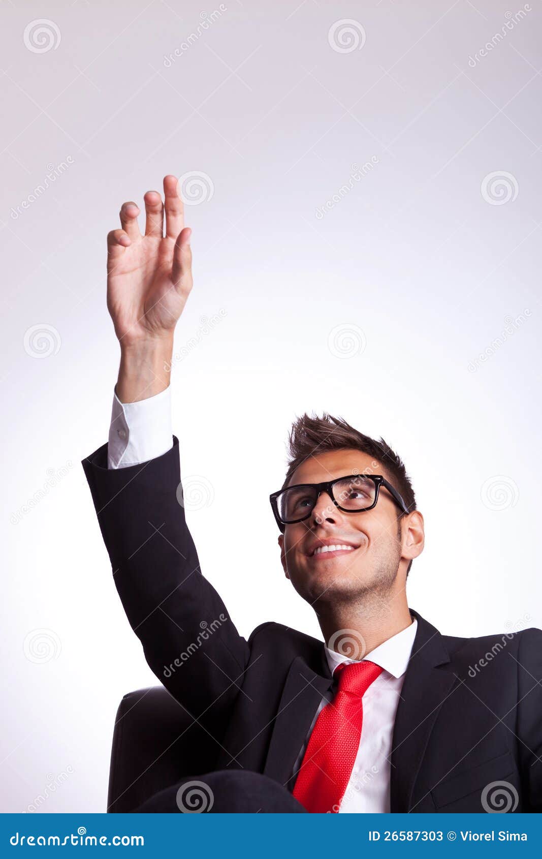 Business Man Sitting is Reaching To Pick Something Stock Image - Image ...