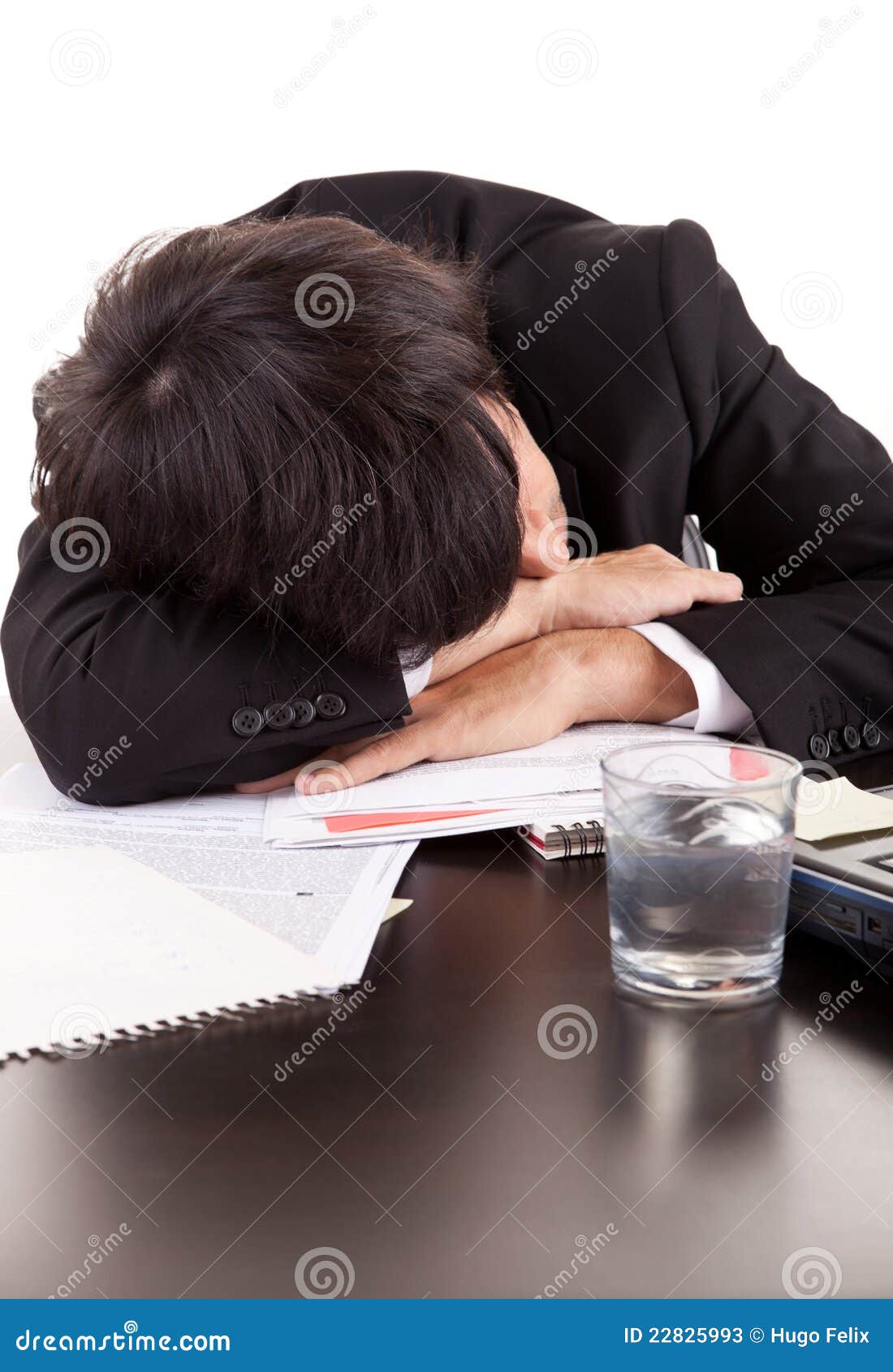 Business Man Sleeping Over the Desk Stock Image - Image of executive ...