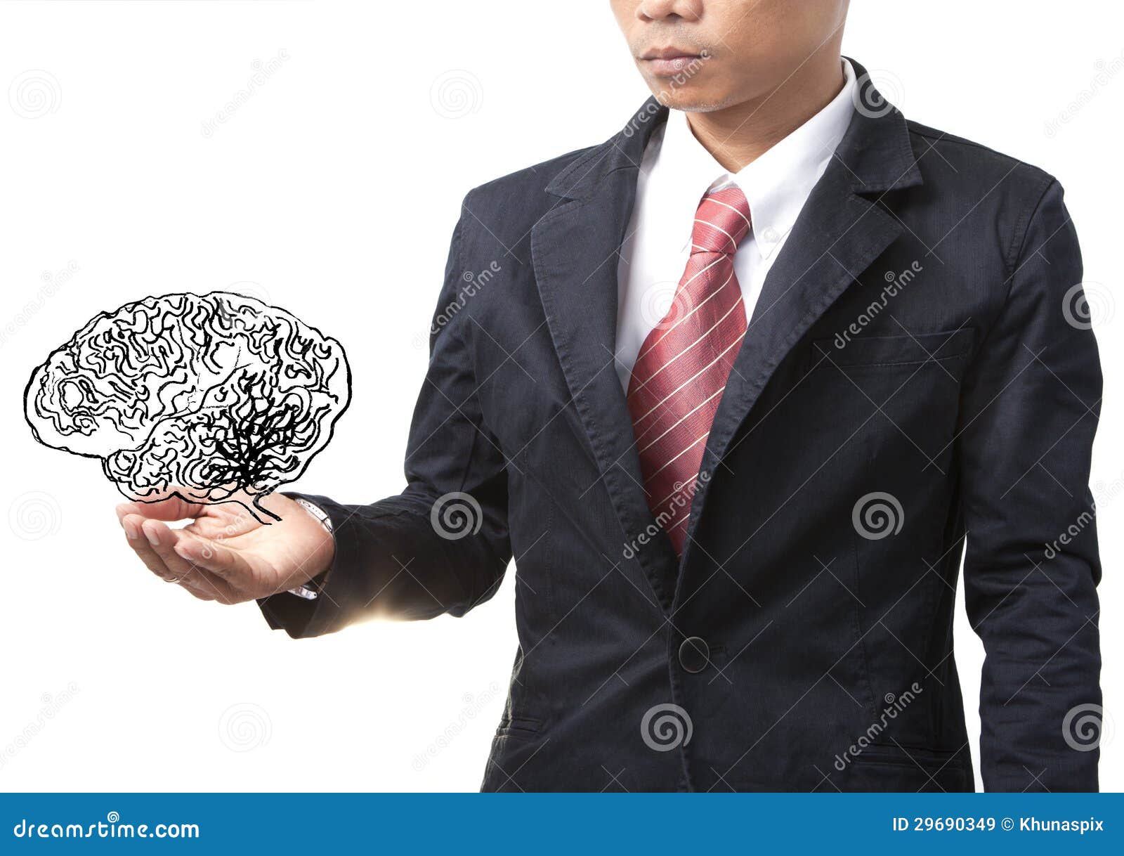 Business Man and Smart Brain Stock Image - Image of inspiration ...