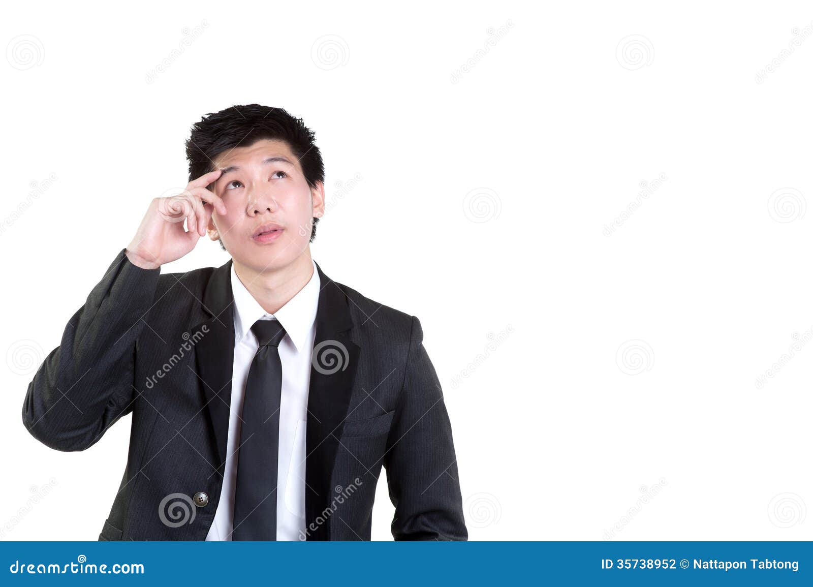 Business Man Smart Thinking Suit Stock Photo - Image of female, posing ...