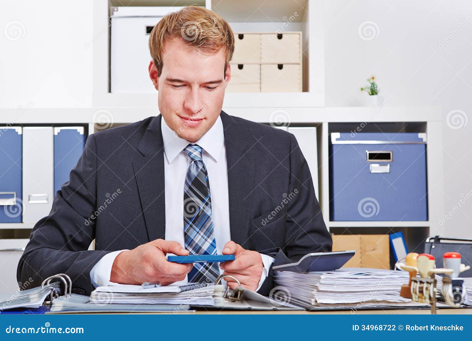 Business Man with Smartphone Stock Photo - Image of internet, typing ...