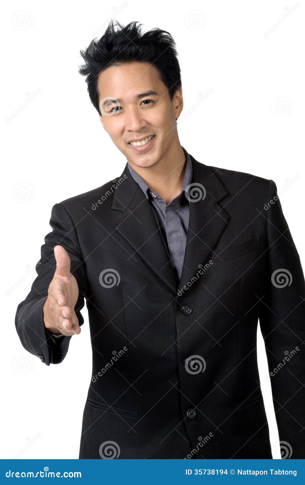 Business Man Smile Shook Hands Stock Photo - Image of male, happy: 35738194
