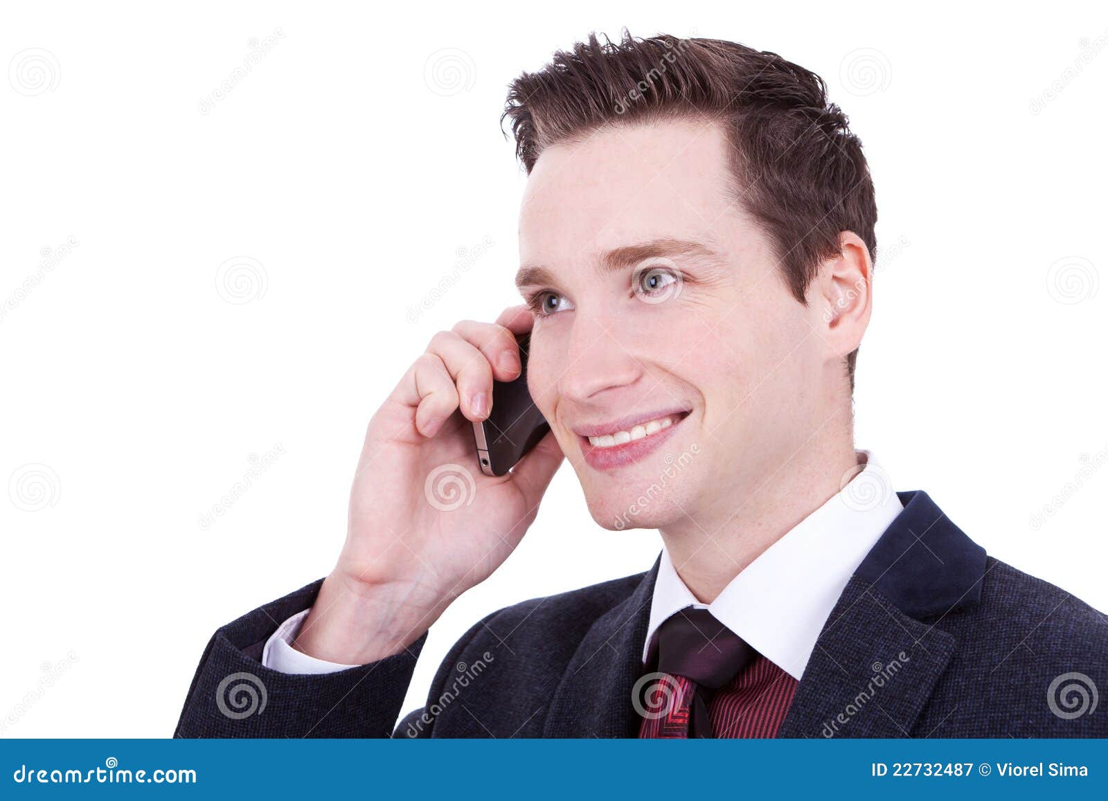 Business Man Speaking Over Cellphone Stock Image - Image of ...