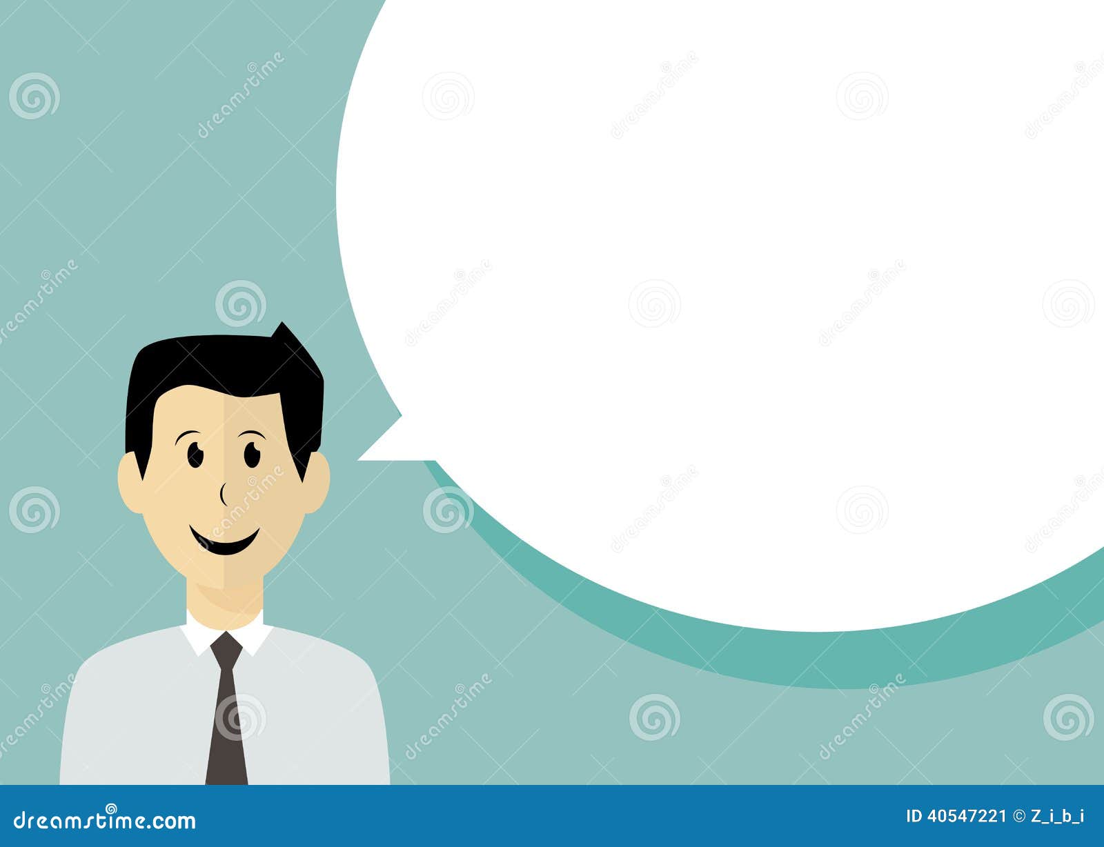 Business Man with Speech Bubble Stock Vector - Illustration of message ...