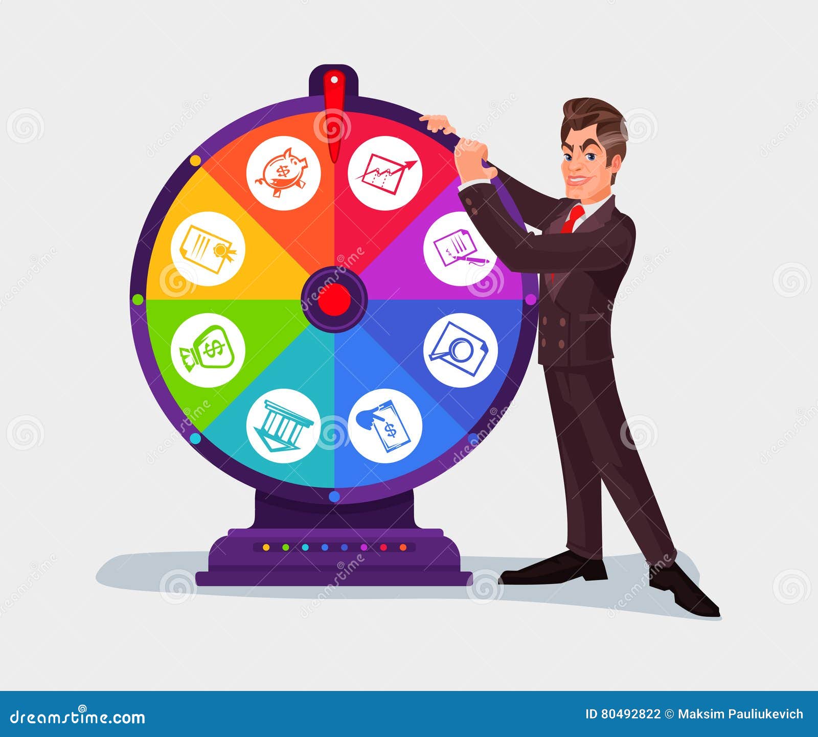 Cartoon Spinning Wheel Stock Illustrations – 746 Cartoon Spinning Wheel ...
