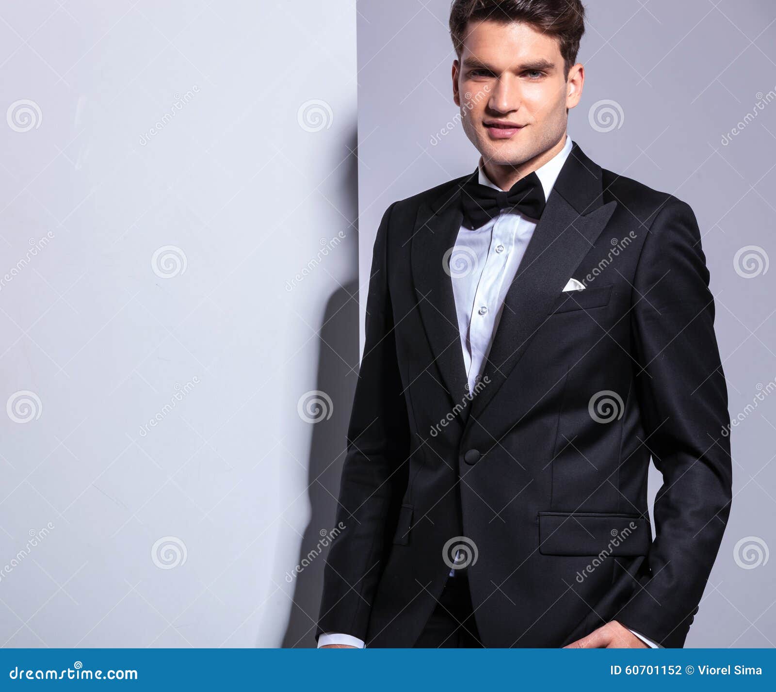 Business Man Stading on Studio Background. Stock Photo - Image of black ...
