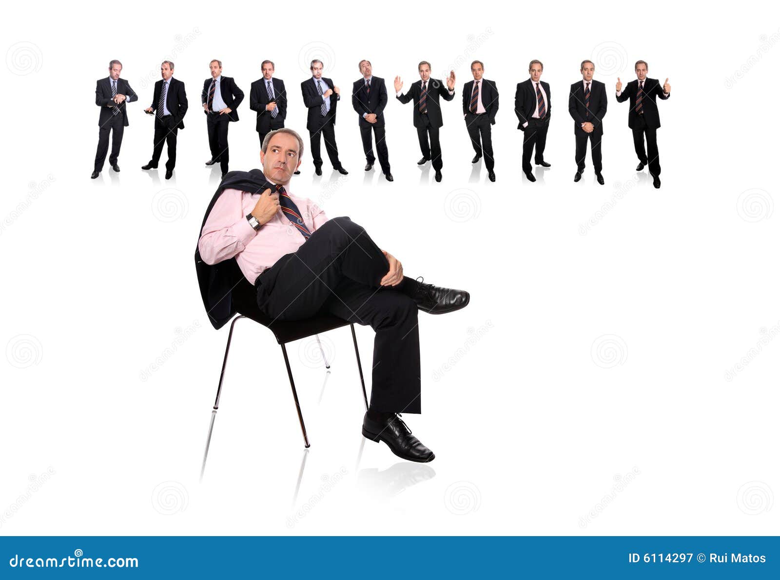 Business Man and Staff Behind Stock Image - Image of attractive ...
