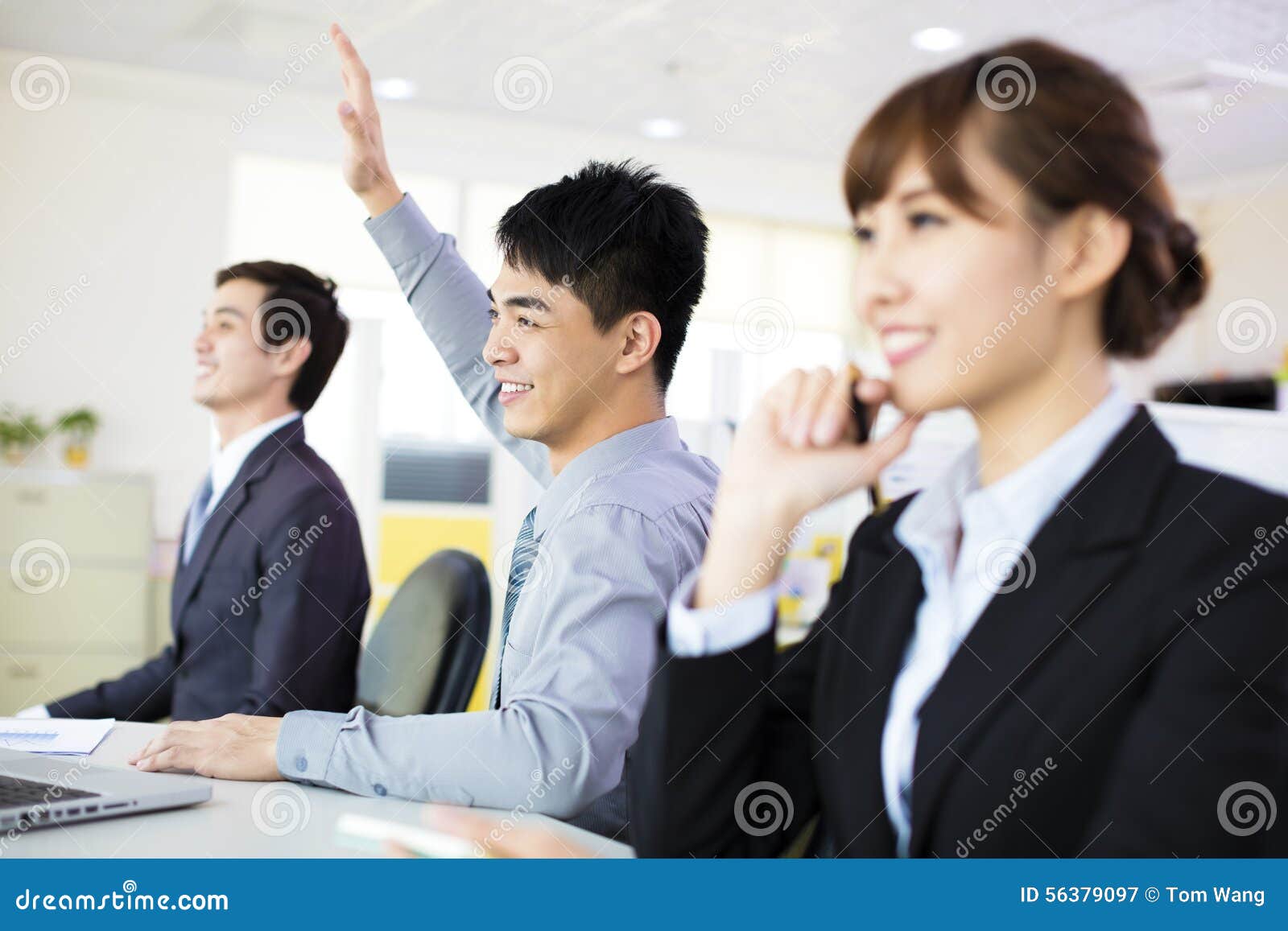 Business man with staff stock image. Image of manager - 56379097