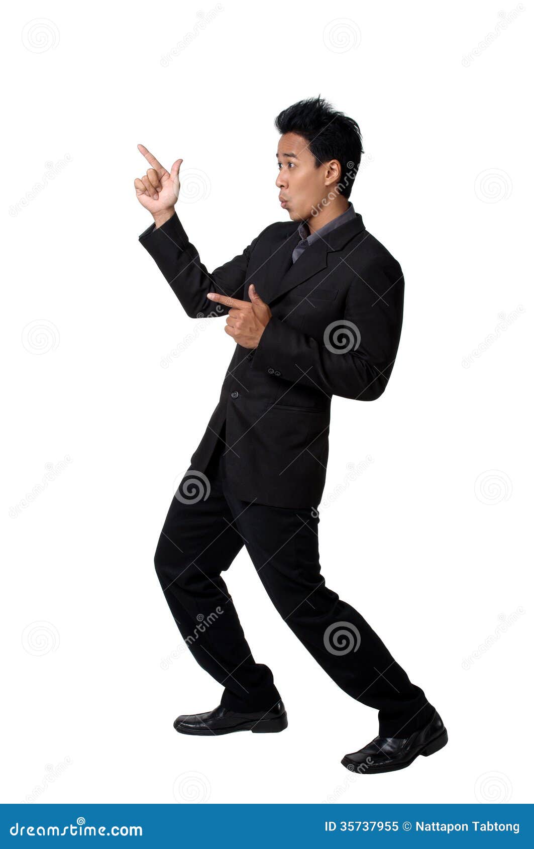 Business Man Stance Pointing Isolated Stock Image - Image of attractive ...