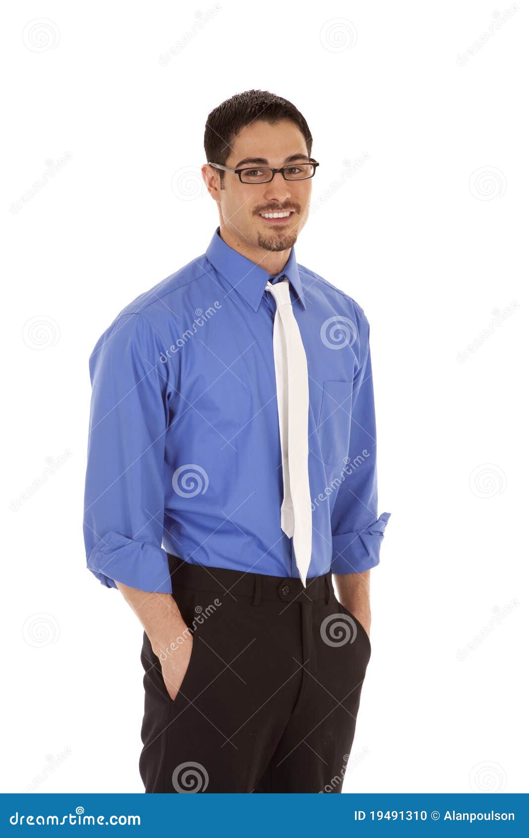 Business man stand smile stock photo. Image of boss, elegant - 19491310