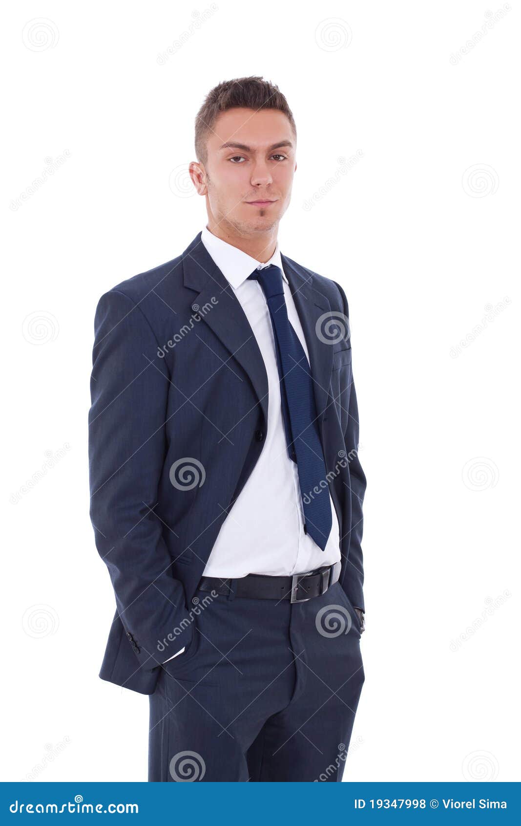 Business man standing stock photo. Image of male, portrait - 19347998