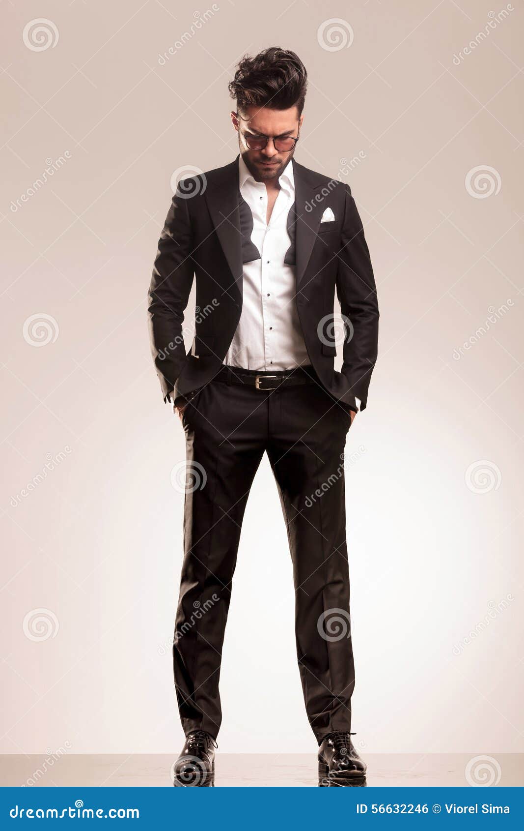 Business Man Standing with Both Hand in His Pocket Stock Photo - Image ...