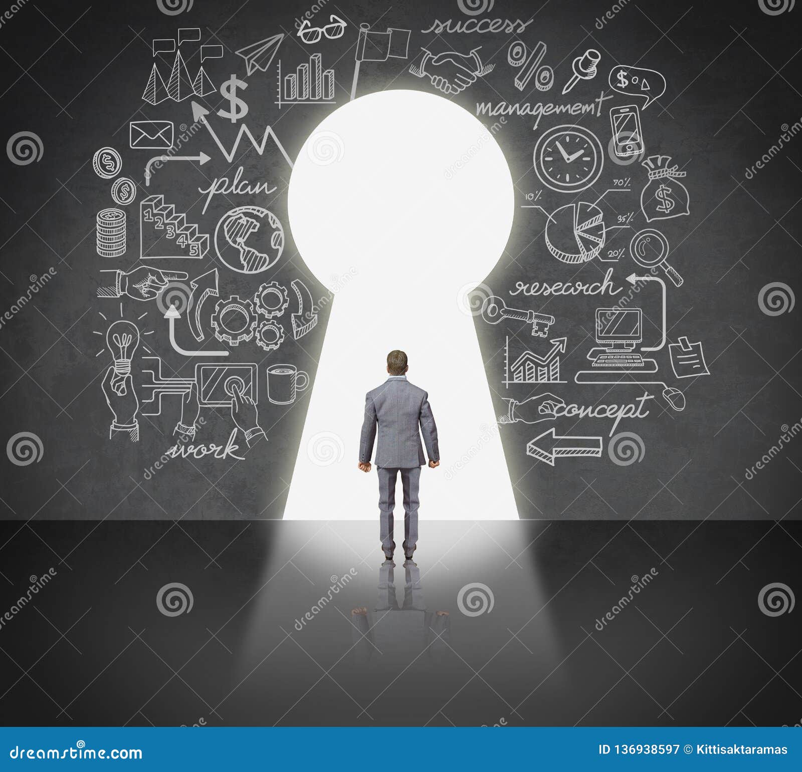 Business Man Standing Front Key Hole Door Stock Image - Image of ... Business Man Standing Front Key Hole Door Stock Image - Image of ...