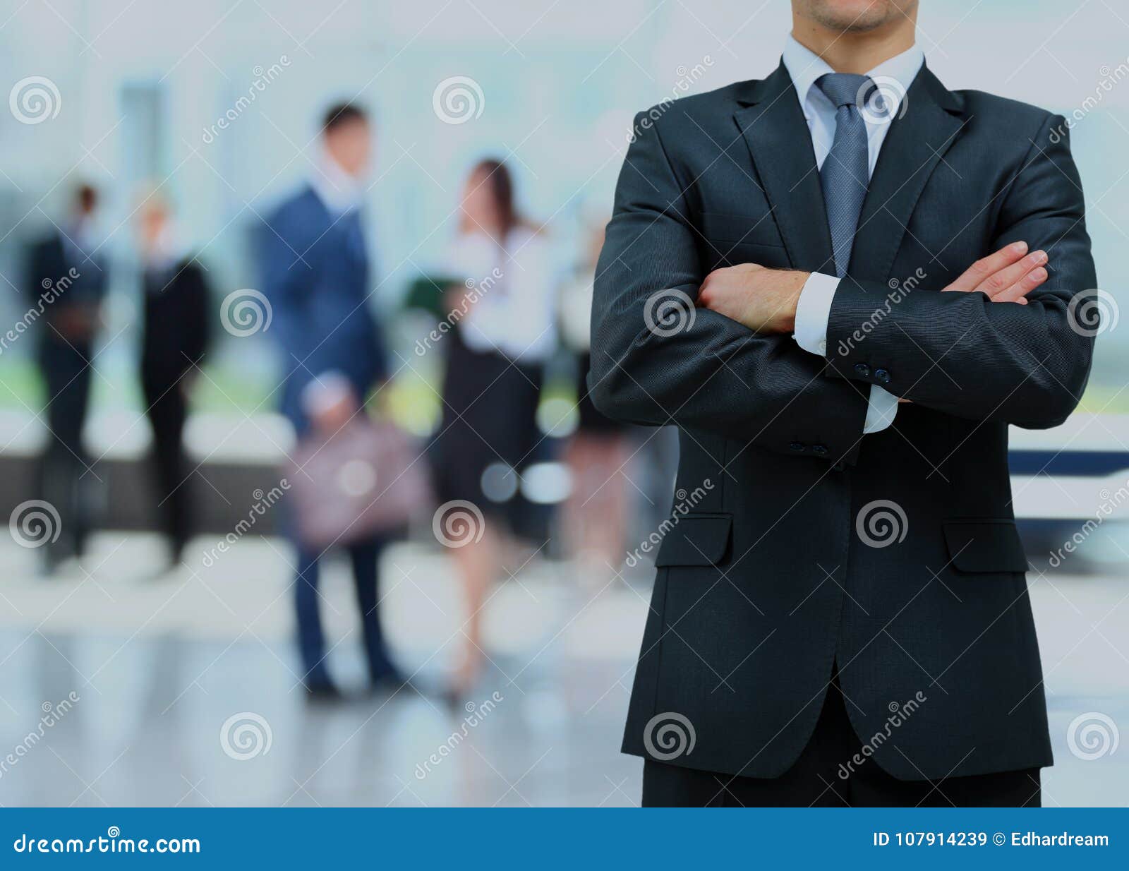 Business Man Standing in an Office. Stock Image - Image of concept ...