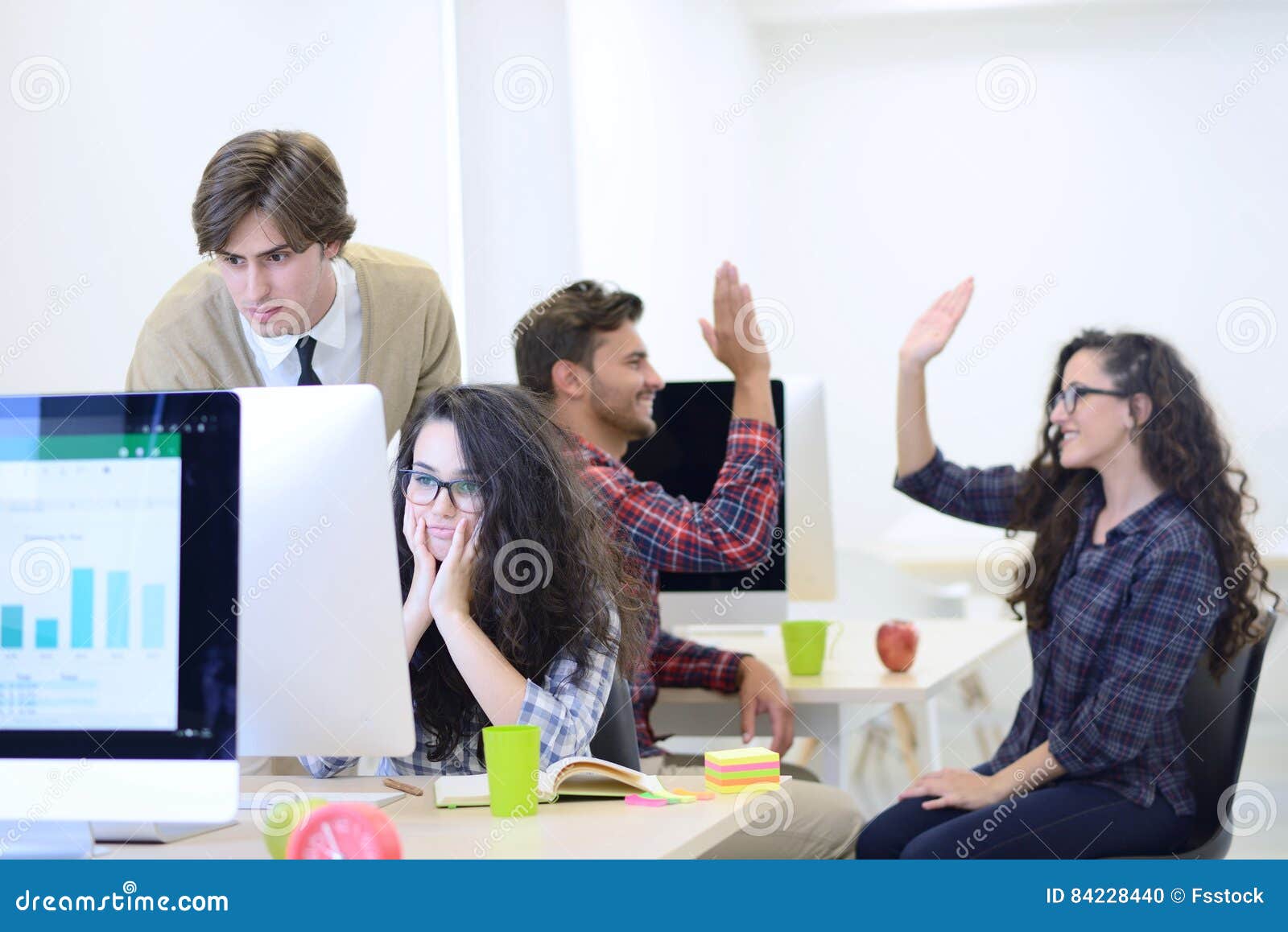 Business Man at Startup Office Having Concerns about Work Stock Photo ...