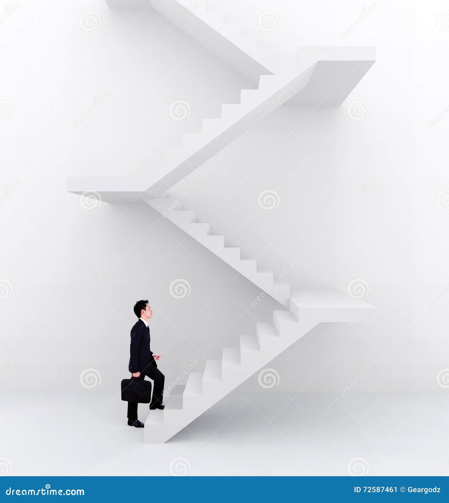 Business man stepping up stock image. Image of business - 72587461