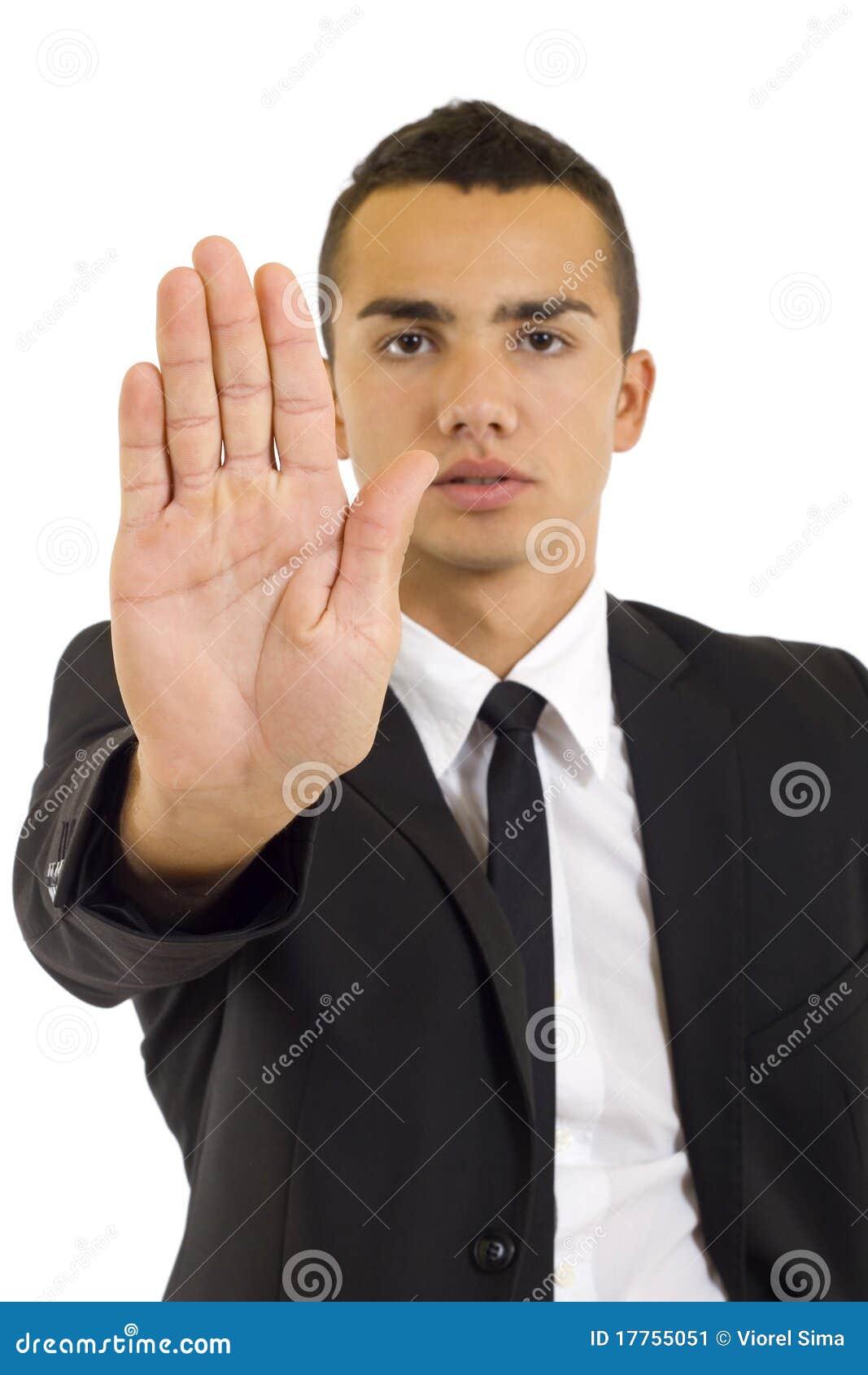 Business man stop stock image. Image of conceptual, portrait - 17755051