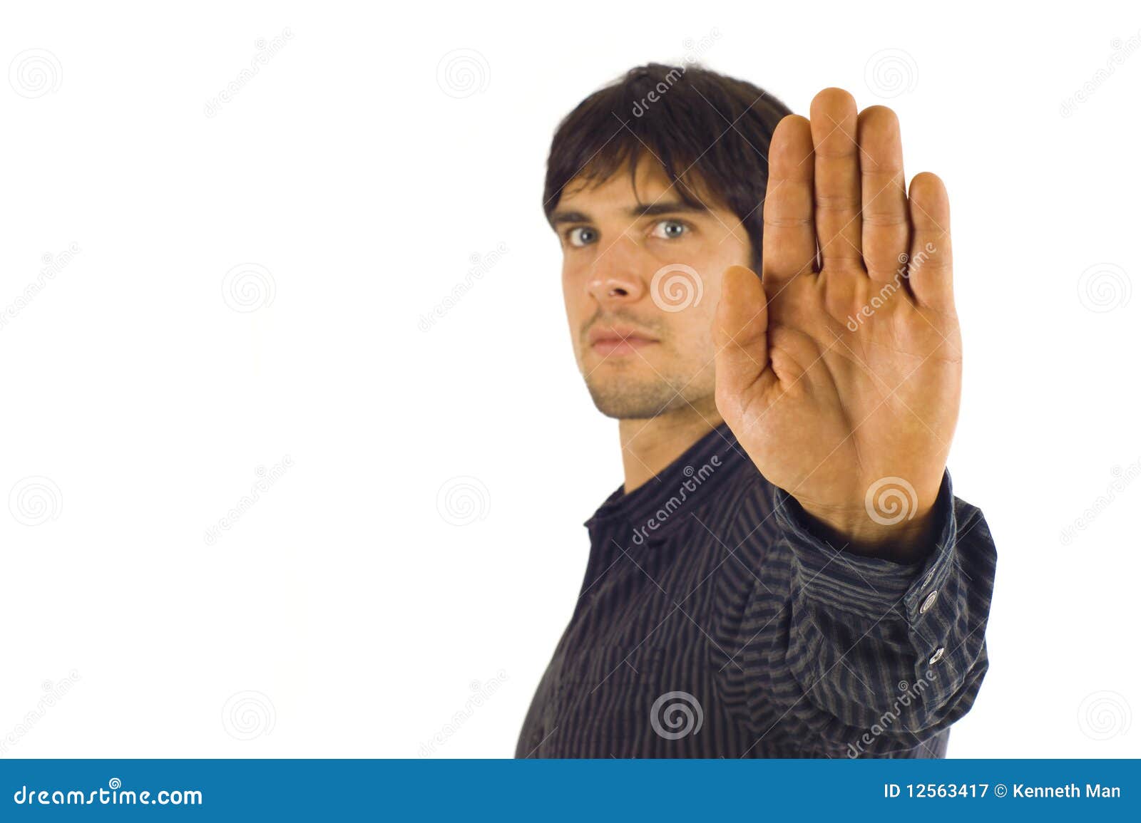 Business Man - Stop Sign stock image. Image of isolated - 12563417