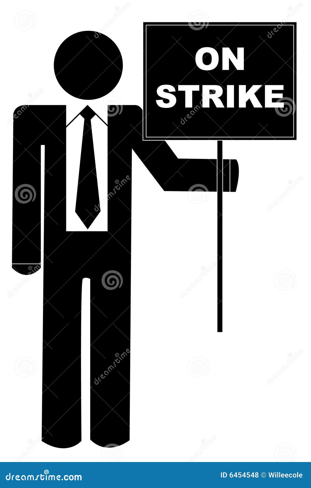 Business man on strike stock vector. Illustration of freedom - 6454548