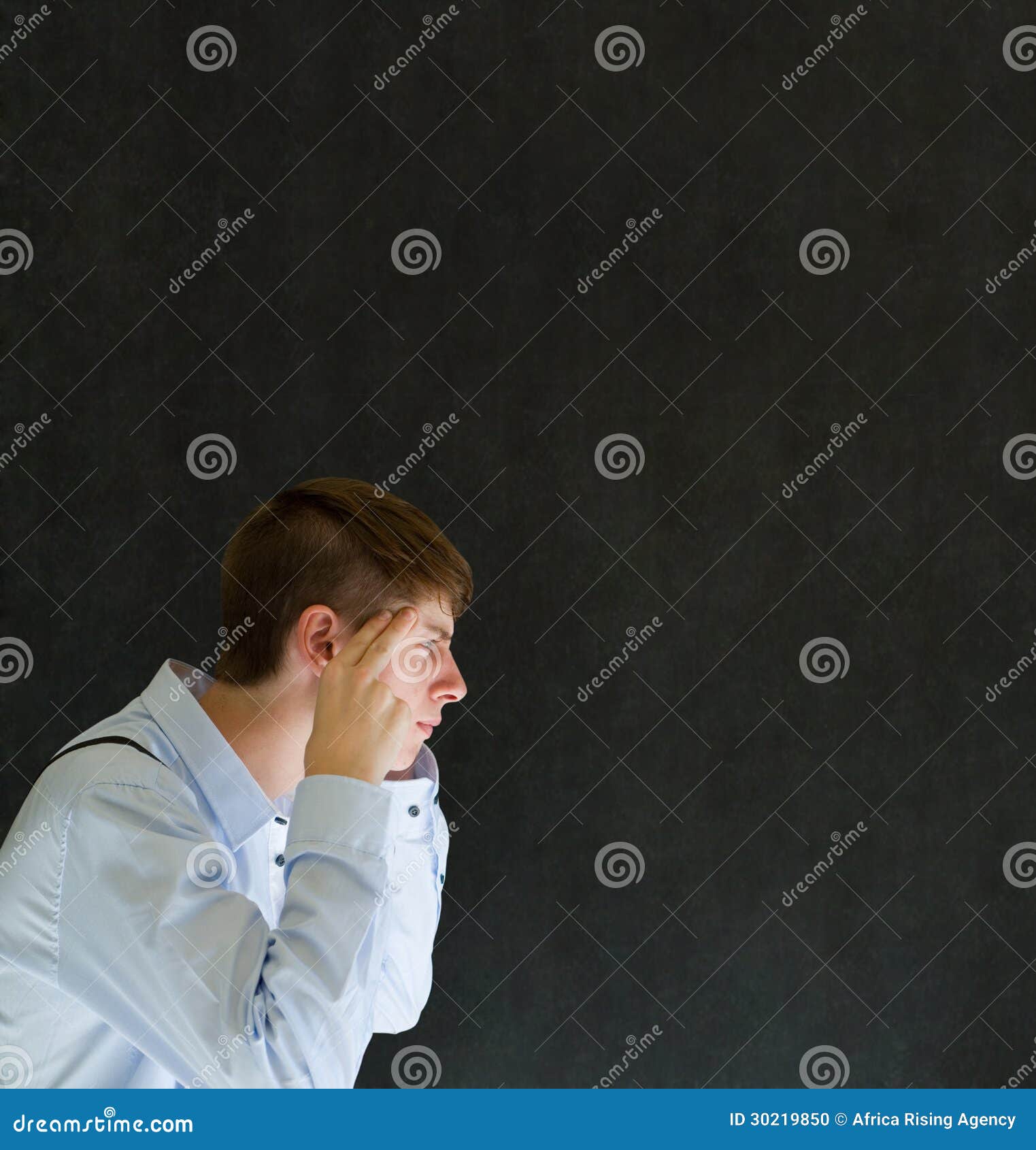 Man think or thinking hard stock photo. Image of businessman - 30219850