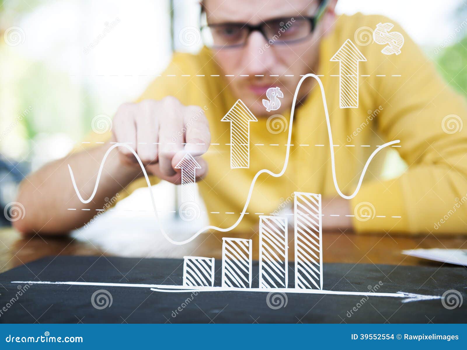 Business Man Studying the Graph Stock Photo - Image of businessperson ...