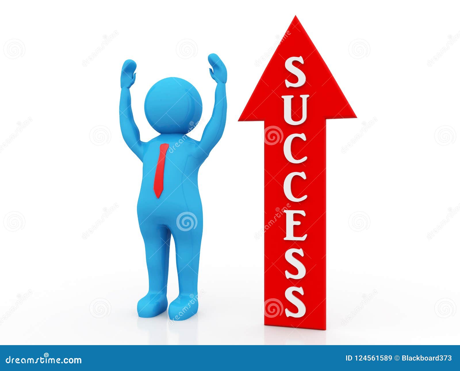 Business Success Concept. 3d Render Stock Illustration - Illustration ...