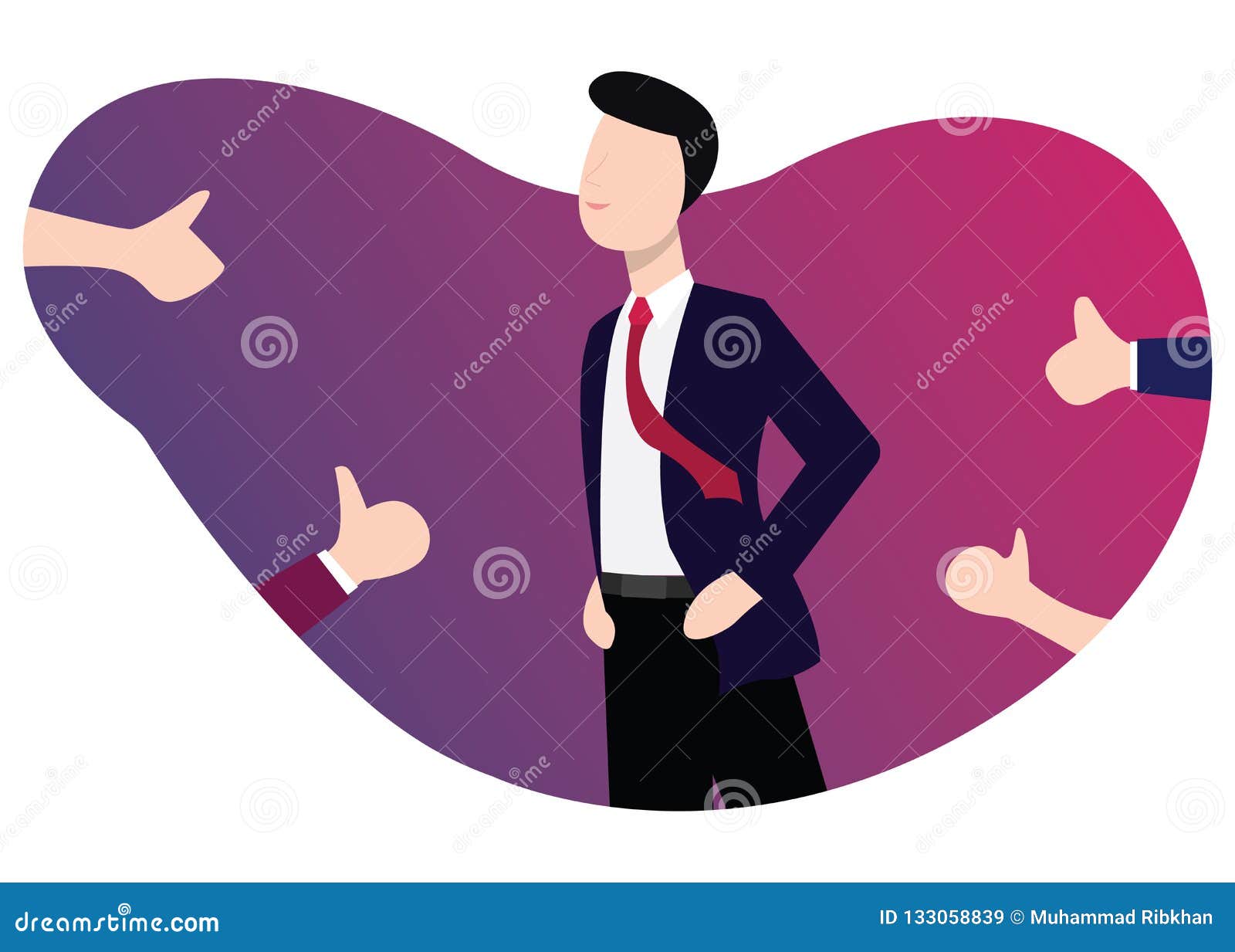 Business Man Success Get Respect Appreciation from Other People with ... Business Man Success Get Respect Appreciation from Other People with ...