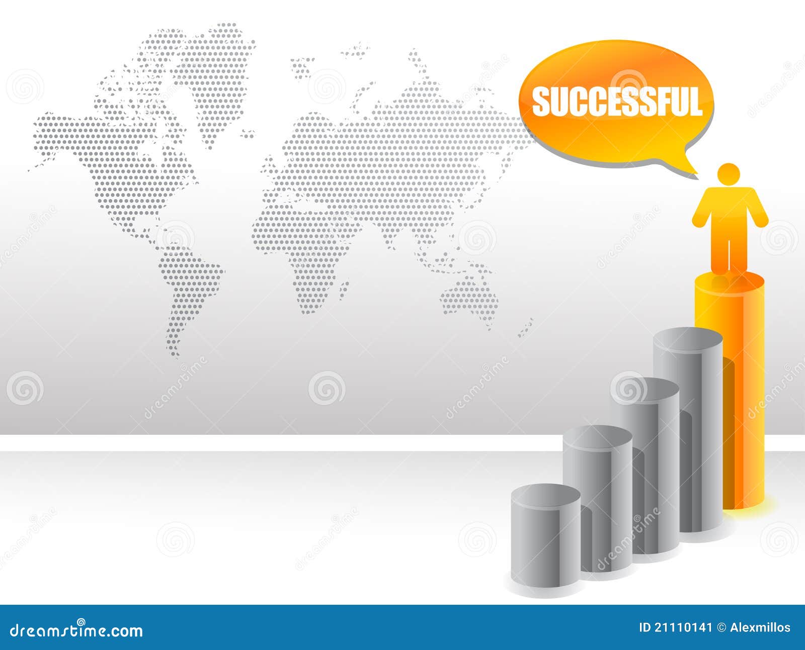 Business Man with Successful Message Stock Vector - Illustration of ...