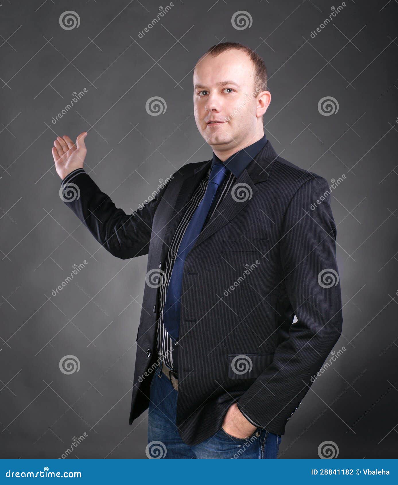 Business Man in Suit Giving Presentation Stock Photo - Image of smart ...