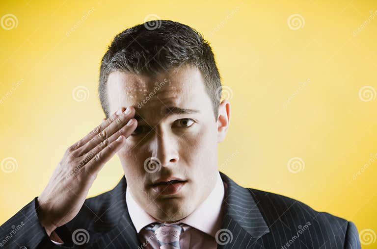 Business Man sweating stock photo. Image of office, occupation - 3313492