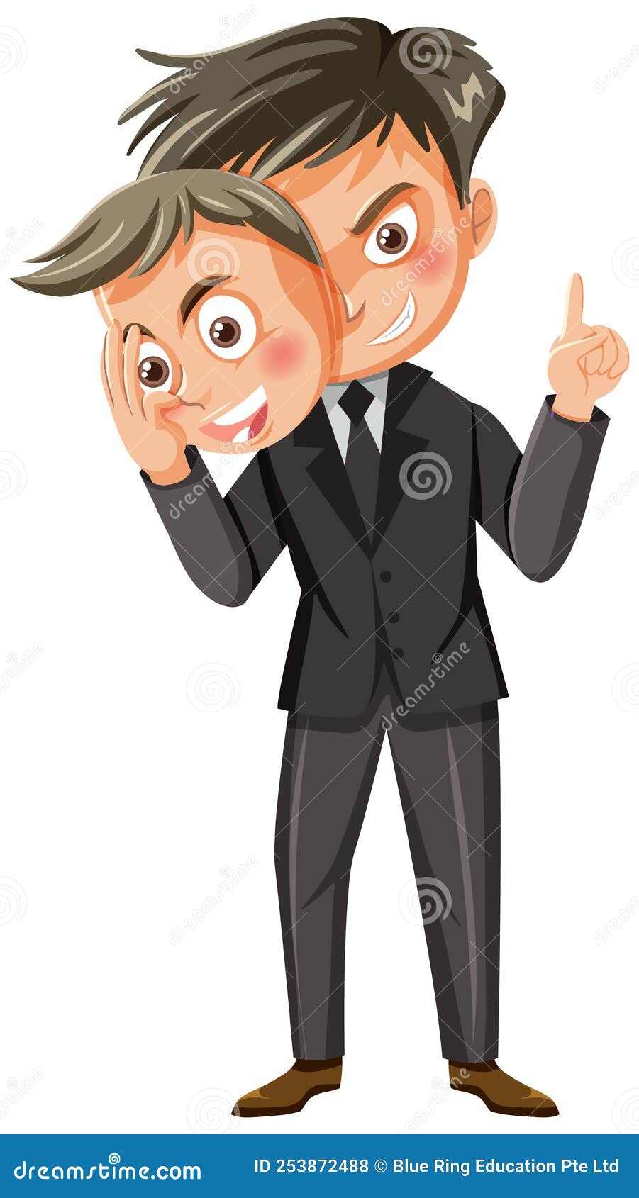 Business Man Takeing Off Mask Stock Vector - Illustration of design ...