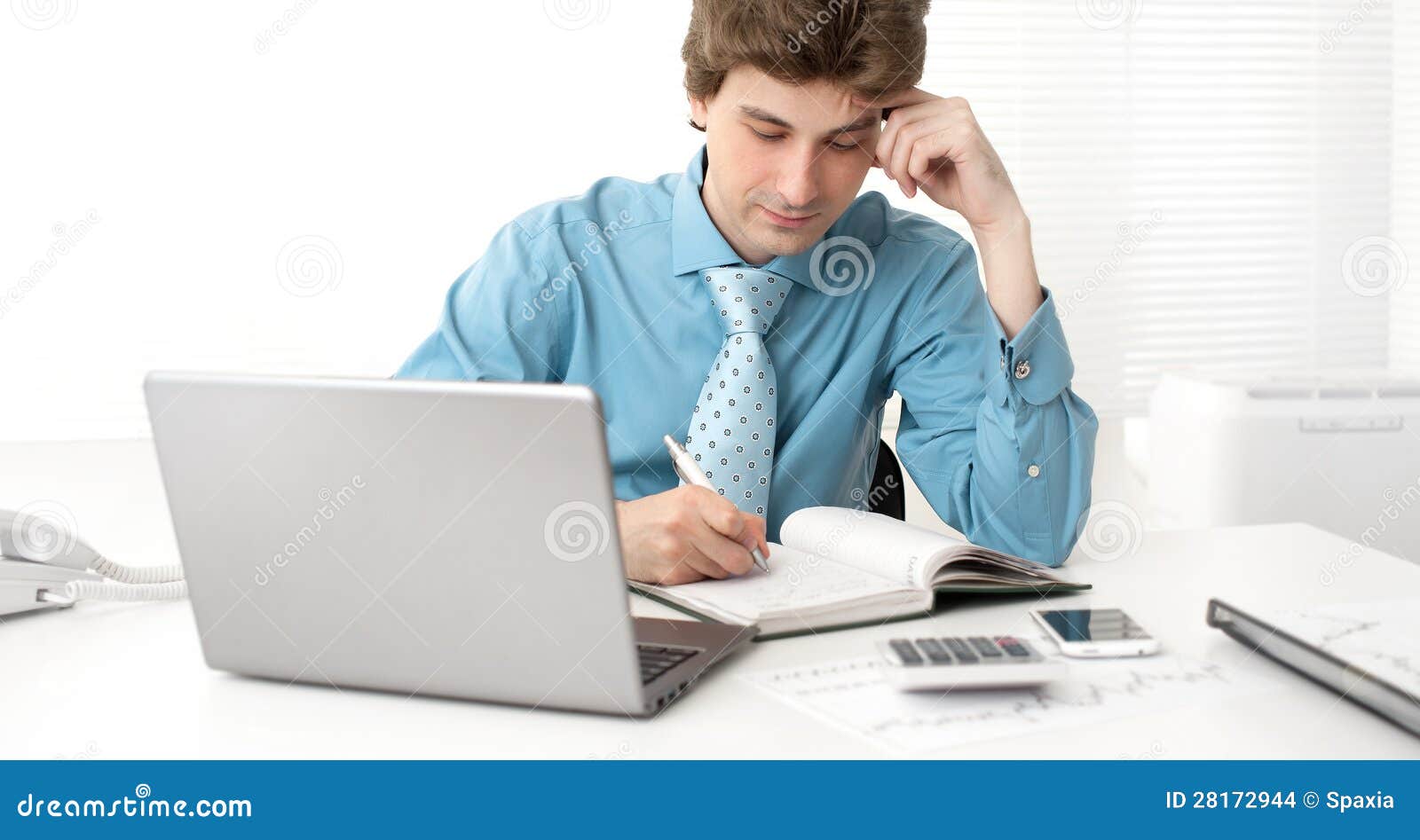 Business man taking notes stock photo. Image of writing - 28172944