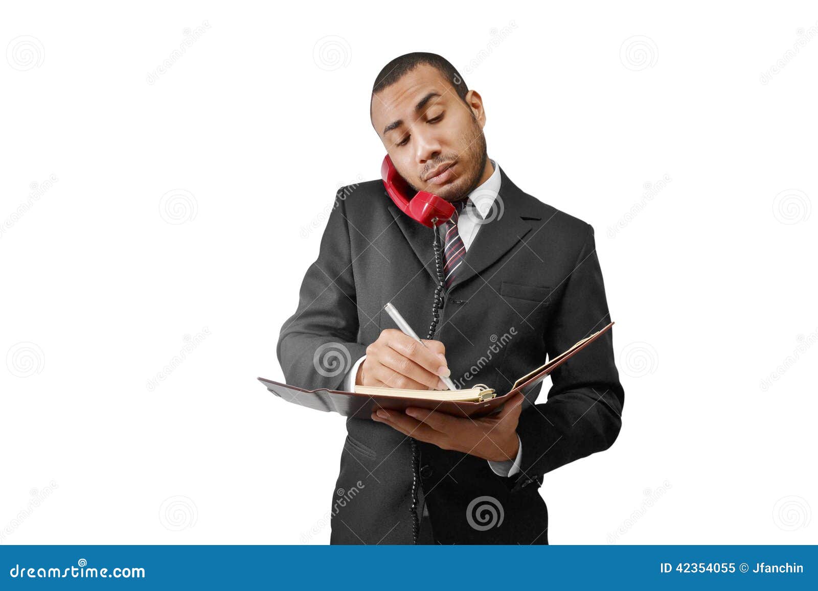Business man taking notes stock image. Image of conversation - 42354055