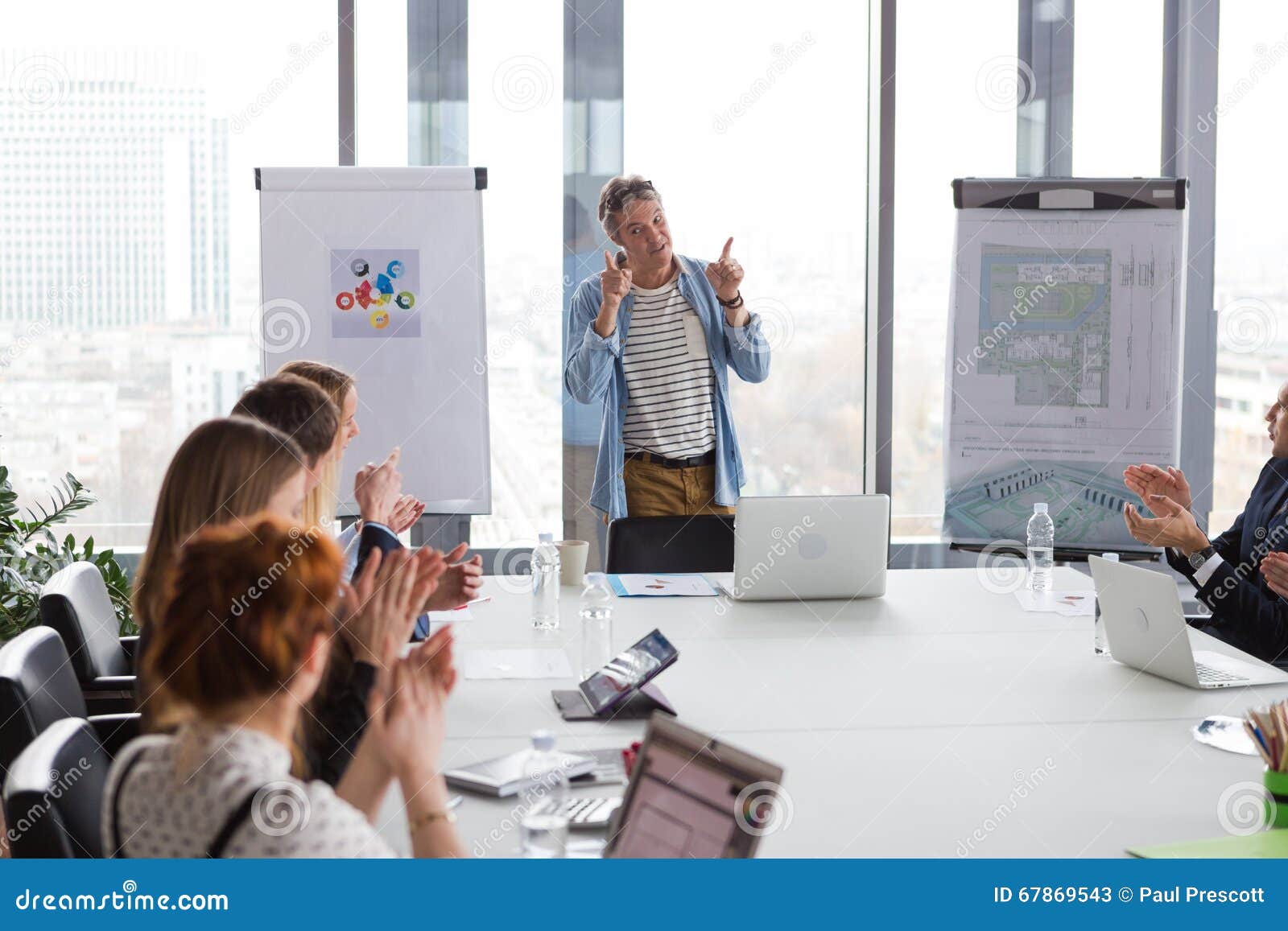 Business Man Talking about Project during Meeting Stock Image - Image ...
