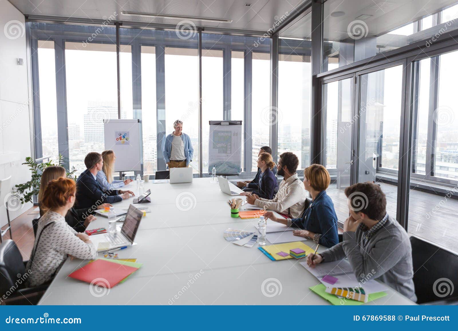 Business Man Talking about Project during Meeting Stock Photo - Image ...