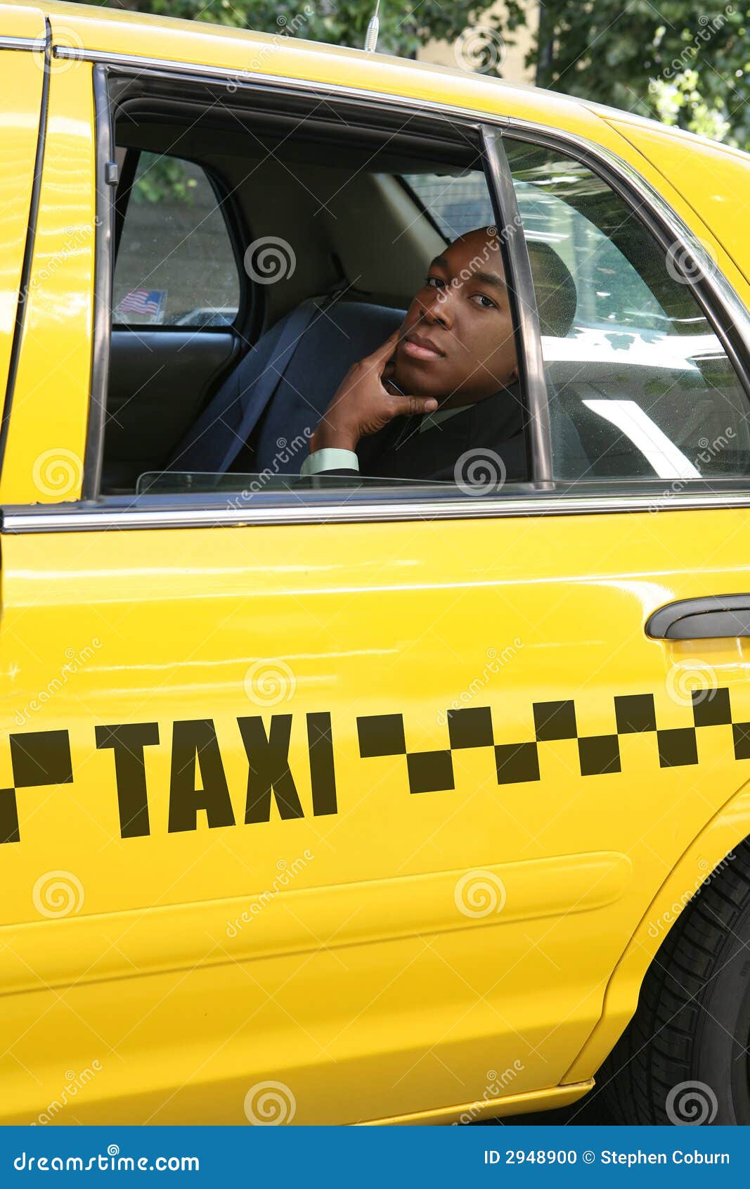Business Man in Taxi stock photo. Image of traffic, urban - 2948900